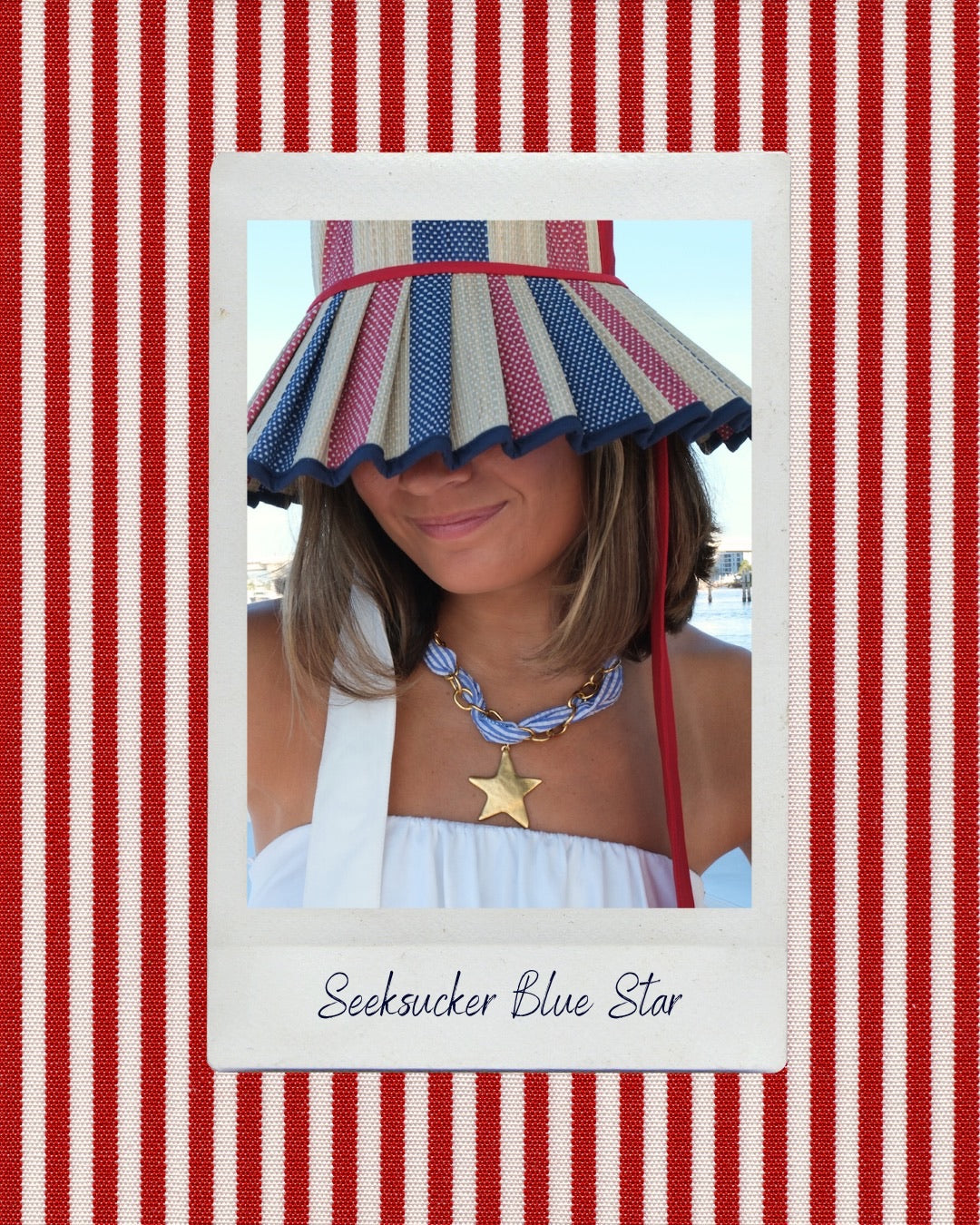 Blue Seersucker Star – Jup Jewels